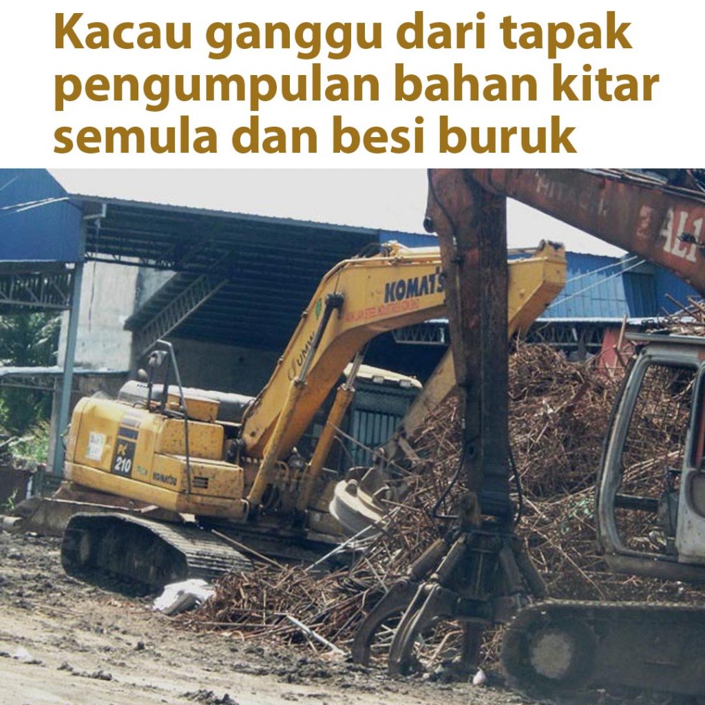 Kacau ganggu dari tapak pengumpulan bahan kitar semula dan besi buruk ...