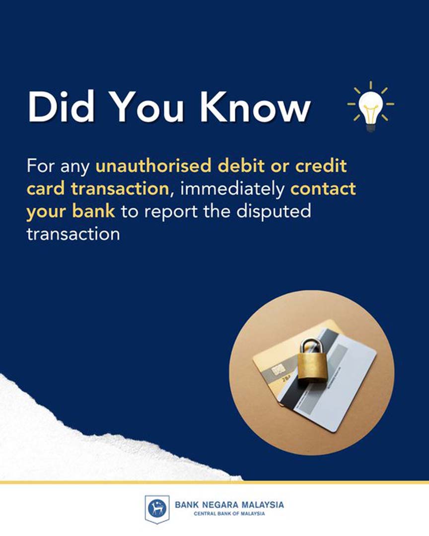 UNAUTHORISED CARD TRANSACTIONS? ACT FAST – Consumers Association Penang